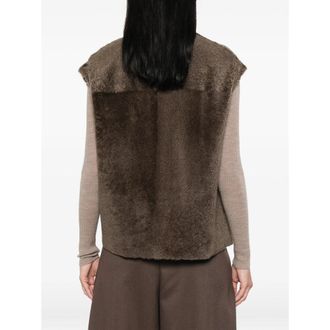 Joseph Reversible Shearling Vest - Brown