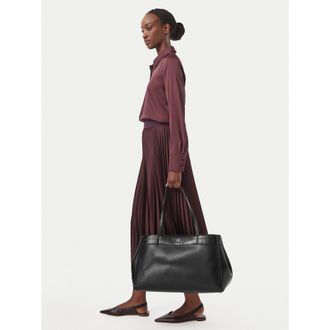 Calvin Klein Handtasche Calvin Klein Ck Croc Snap Large Tote LV04F3904G Schwarz