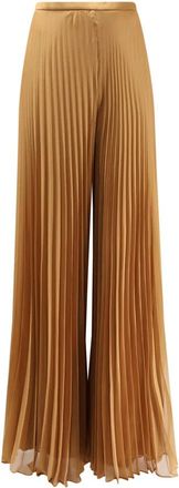 Max Mara Femme, Pantalons, Brun, Taille: 40 FR Pantalon Large Pliss&eacute;