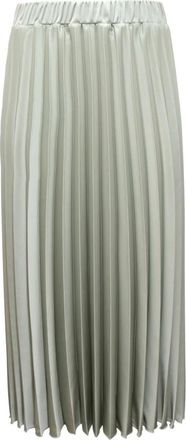 D.exterior Femme, Jupes, Vert, Taille: 42 FR 60660 Raso Fluido Gonna Pliss&eacute; Midi