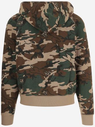 Icecream Mens Zip Hoodie With Camouflage Print Multicolour Cotton Sweatshirts Sweater