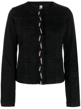 Liu Jo veste en jean à détail de chaîne - Noir