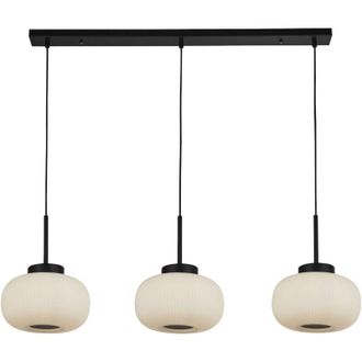 Searchlight Searchlight - Lumina Luminaire suspendu &agrave; 3 lampes avec verre nervur&eacute; givr&eacute;