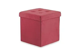 Galileo Casa 2194636 Sitzsack, Samt, Bordeaux 37,5 x 37,5 x 38 cm, Rot