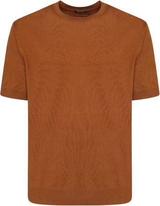 Ermenegildo Zegna Homme, Tops, Brun, Taille: XL T-Chemises