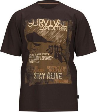 Trigema T-Shirt TRIGEMA T-Shirt mit Survival Motiv (1-tlg)