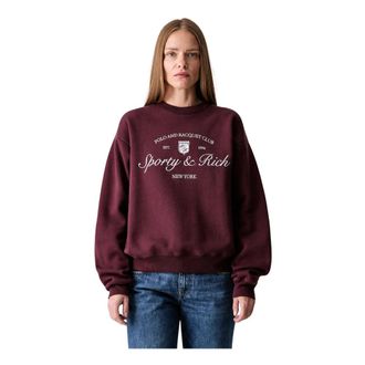 Sporty & Rich Oversize Sweatshirt - - Sweatshirts & Hoodies - Damen - Rot - S