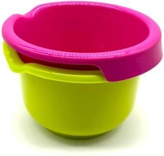 Kimmel 2 St&uuml;ck R&uuml;hrsch&uuml;ssel 2,5 Liter Backsch&uuml;ssel Teigsch&uuml;ssel Salatsch&uuml;ssel Sch&uuml;ssel Bowl Plastikgeschirr Kunststoffsch&uuml;ssel, Farbe limone und fuchsia, Meh