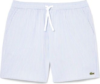 Lacoste Homme, Maillots de bain, Bleu, Taille: L Seersucker Swim Shorts