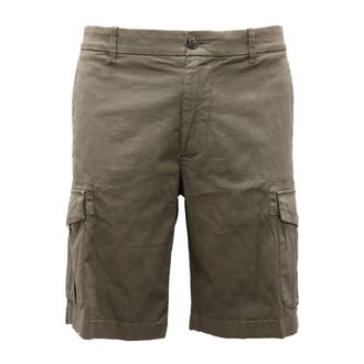 Eleventy Gr&uuml;ne Baumwoll-Cargo-Shorts - - Shorts - Herren - Gr&uuml;n - W30