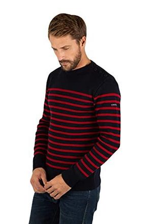 Armor Lux Homme Marin Paimpol Homme Pull, Multicolore (Navire/Piment I78), XXL EU