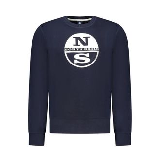 North Sails Baumwoll-Rundhals-Sweatshirt - - Sweatshirts & Hoodies - Herren - Blau - XL