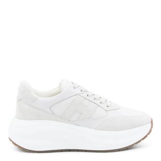 Hogan Low-Top Sneaker - Sole White Sneakers With Soft Suede - Gr. 36,5 (EU) - in Wei&szlig; - f&uuml;r Damen