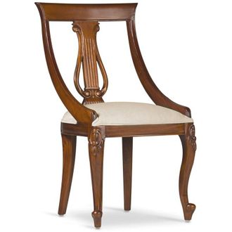 Les Tendances Chaise en bois dacajou marron Castle