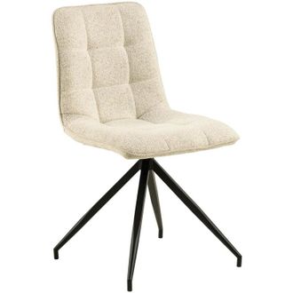 ebuy24 Capone STUHL BEIGE Boucl&eacute;-Metallpolsterung