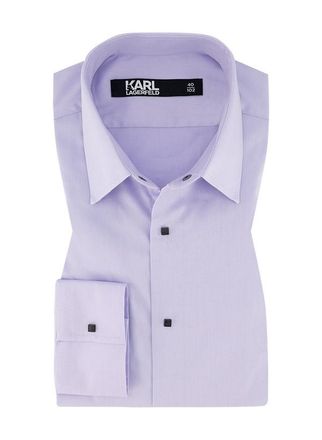 Karl Lagerfeld Herren Hemd violett Baumwoll-Stretch