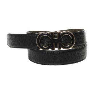 Ferragamo Gancini G&uuml;rtel aus Kalbsleder - - Accessories - Herren - Schwarzk - 110 CM