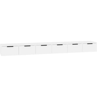 vidaXL Armoires murales 2 pcs Blanc 102x30x20 cm Bois ding&eacute;nierie