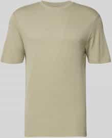 HUGO BOSS Regular Fit T-Shirt aus Lyocell-Leinen-Mix Modell DULEROSTEE