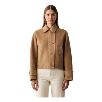 Twinset Manteau Court en Laine - Femme - Vestes - Brun - Taille: 42 FR