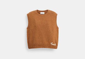 Coach Pulloverweste mit Rundhalsausschnitt