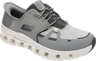 Skechers Herren Glide-Step Pro Slip-in Sneaker, Gray Mesh/Hotmelt/Charcoal Trim, 40 EU Weit