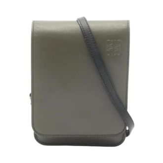 Loewe Pre-owned Gusset Flat Crossbody Ledertasche - - Pre-owned - Herren - Gr&uuml;n - ONE SIZE