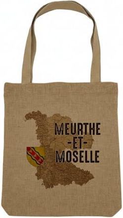 Fabulous Sac Shopping Tote Bag Aspect Lin - Meurthe et Moselle 54 D&eacute;partement Nancy Carte Ancienne Rare - Sac de Courses Toile Epaisse 360g Beige Naturel Cabas