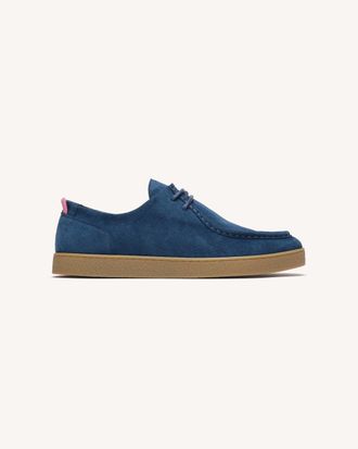 Faguo Chaussure en cuir bleu et &eacute;cru