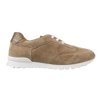 Kiton Homme, Chaussures, Beige, Taille: 42 1/2 EU Baskets en daim et cuir de crocodile