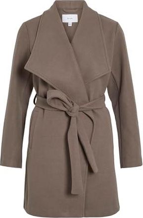 Vila Vila Collar Belt Coat Vicooley Noos Manteau à col Ceinture, Falcon, 44 Femmes