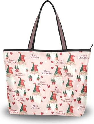 Alaza Grand sac fourre-tout, sac à bandoulière pour femme, sac à main décontracté de grande capacité, sac à main décontracté, motif damier vert, arbre de No