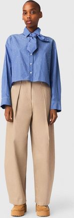 Maje Hemd Mit Abnehmbarem Einstecktuch - Blau - Maje