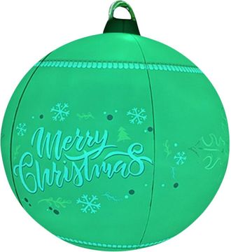 BESPORTBLE Toyvian Aufblasbare Weihnachtskugel Gr&uuml;n aus Kunststoff Gro&szlig;e Outdoor Weihnachtsdekoration f&uuml;r Garten und Terrasse Wetterbest&auml;ndig Wiederverwendbar