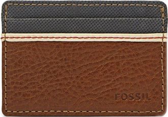 Fossil Geldb&ouml;rse f&uuml;r M&auml;nner Elgin, 100% Leder Kartenetui braun 10 cm L x 0,6 cm B x 7 cm H ML3311200