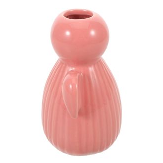 SOLUSTRE Engelsfigur Vase aus Glasiertem Porzellan Keramikvase Rosa mit Stabilem Standfu&szlig; Dekorative Blumenvase f&uuml;r Kinderzimmer Wohnzimmer und Festliche Anl&auml;s
