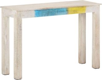 vidaXL Konsolentisch Wei&szlig; 115x35x77 cm Raues Mangoholz - Vidaxl