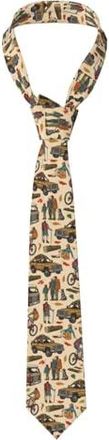 Generic Cravate Homme Camping Aventure Color&eacute; Vintage Fine Tie Classique Cravates Homme Pour F&ecirc;te L&Eacute;cole Affaires