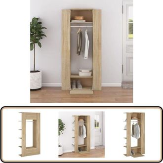 vidaXL Armoires de couloir 2 pcs chêne sonoma bois dingénierie - Meubles Dentrée - Armoires De Couloir - Rangements Étroits - Mobilier Salle Dentrée