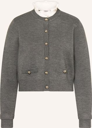 Sandro Sandro Strickjacke Mit Abnehmbarem Kragen grau