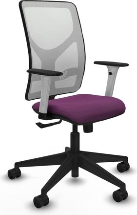 Piqueras y Crespo Computerstuhl mit wei&szlig;en und schwarzen Armlehnen, h&ouml;henverstellbare Lendenwirbelst&uuml;tze, ausgestattet mit 3 Positionen und Schneideschaum, Wei&szlig;/Violett