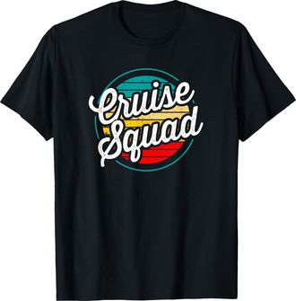 BDAZ Cruise Squad 2026 Gruppenreise im Retro-Stil am Strand bei Sonnenuntergang T-Shirt