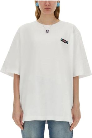 Fiorucci Graphic Baumwoll-T-Shirt - - Tops - Damen - Wei&szlig; - S