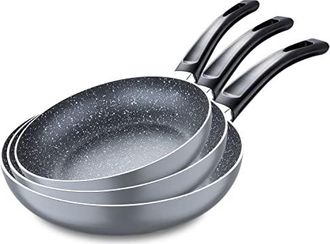 San Ignacio Soul Marble Pfannen-Set, 16/20/24 cm, gepresstes Aluminium, induktionsgeeignet