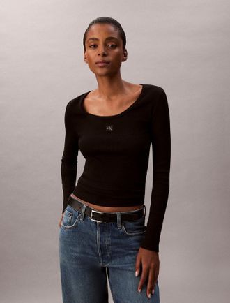 Calvin Klein Langarmshirt Mit Rundhalsausschnitt, regular fit