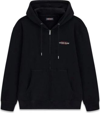 Guess Homme, Sweatshirts et sweats &agrave; capuche, Noir, Taille: S Sweat &agrave; capuche zipp&eacute;