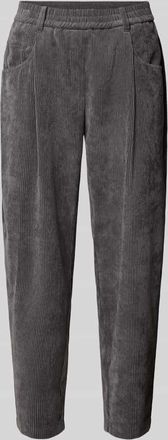 Cambio Regular Fit Barrel Leg Hose mit Bundfalten