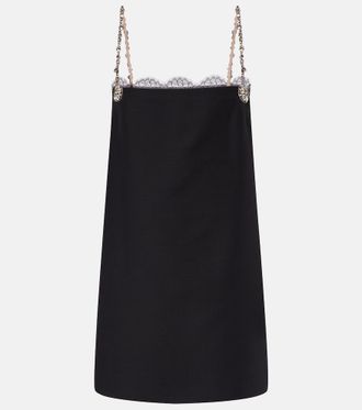 Valentino Verziertes Minikleid aus Crepe Couture