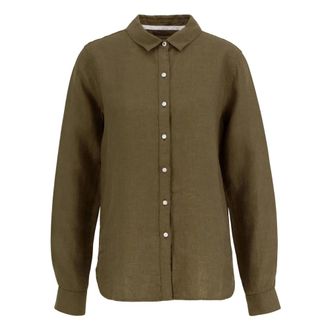 Barbour Femme, Blouses et Chemises, Vert, Taille: 36 FR Chemise &agrave; Manches Longues Marine Relaxed