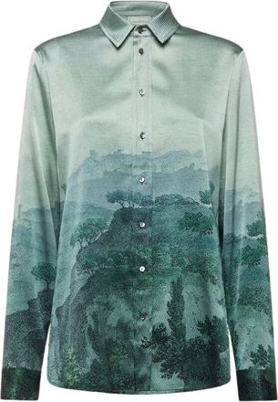 Pierre-Louis Mascia Femme, Blouses et Chemises, Vert, Taille: 42 FR Adastrgum Longsleeve Shirt